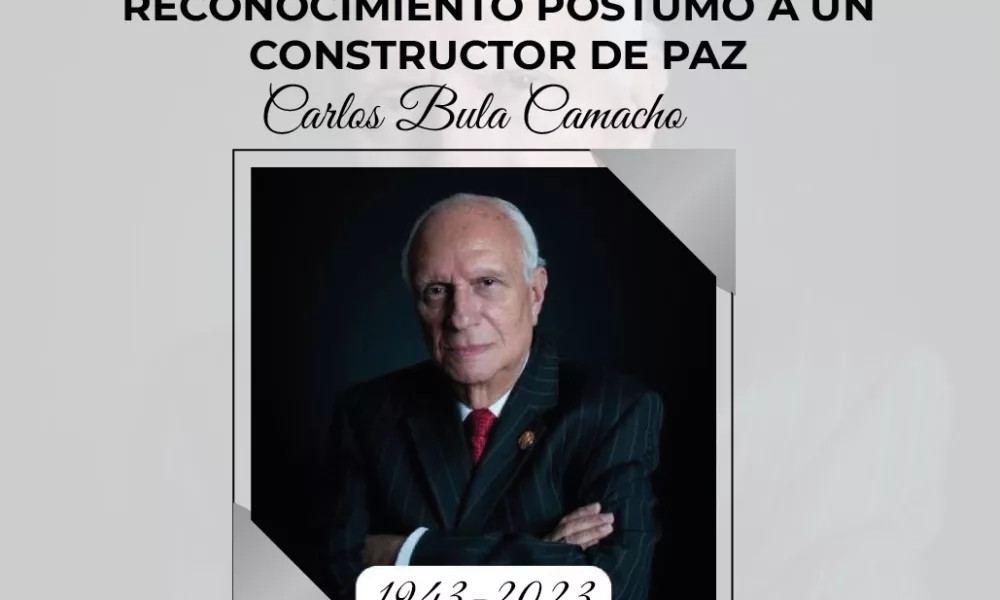 Reconocimiento póstumo a un constructor de paz: Carlos Bula Camacho